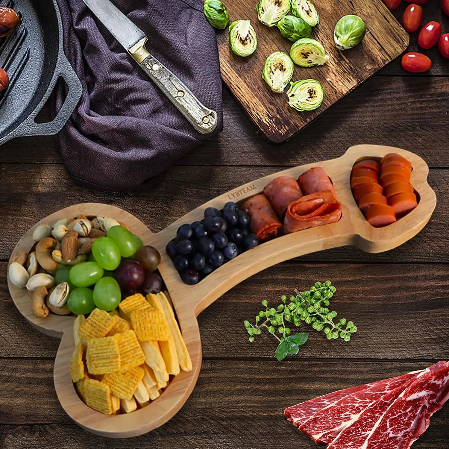 “The Perfect Gift: Funny Adult-Themed Multi-Compartment Serving Board ...