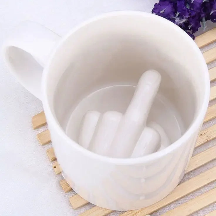 Unleash Laughter with the Middle Finger Ceramic Mug: The Ultimate Gag ...