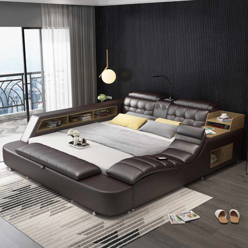 Transform Your Bedroom with the Luxury Leather Multifunctional Modern ...