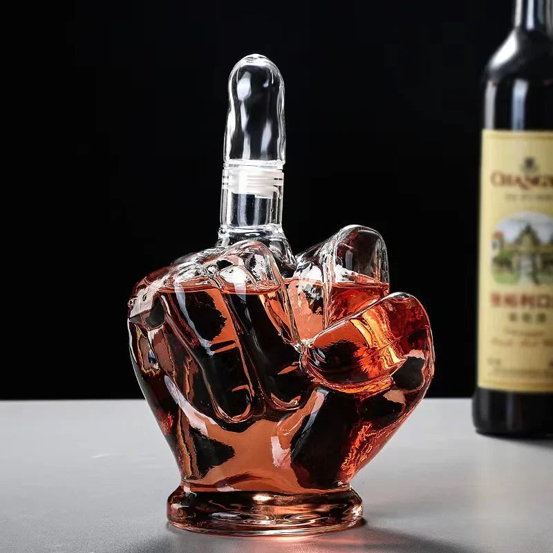 Middle Finger Decanter: The Perfect Funny Gift for Whiskey & Spirit ...
