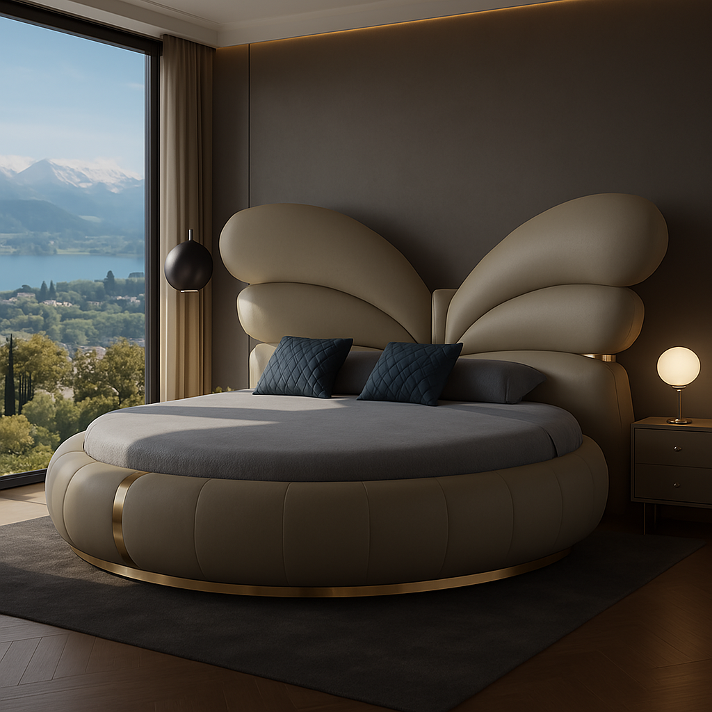 Elegant Butterfly Wing Headboard Bed: The Ultimate Gift for a Luxurious ...