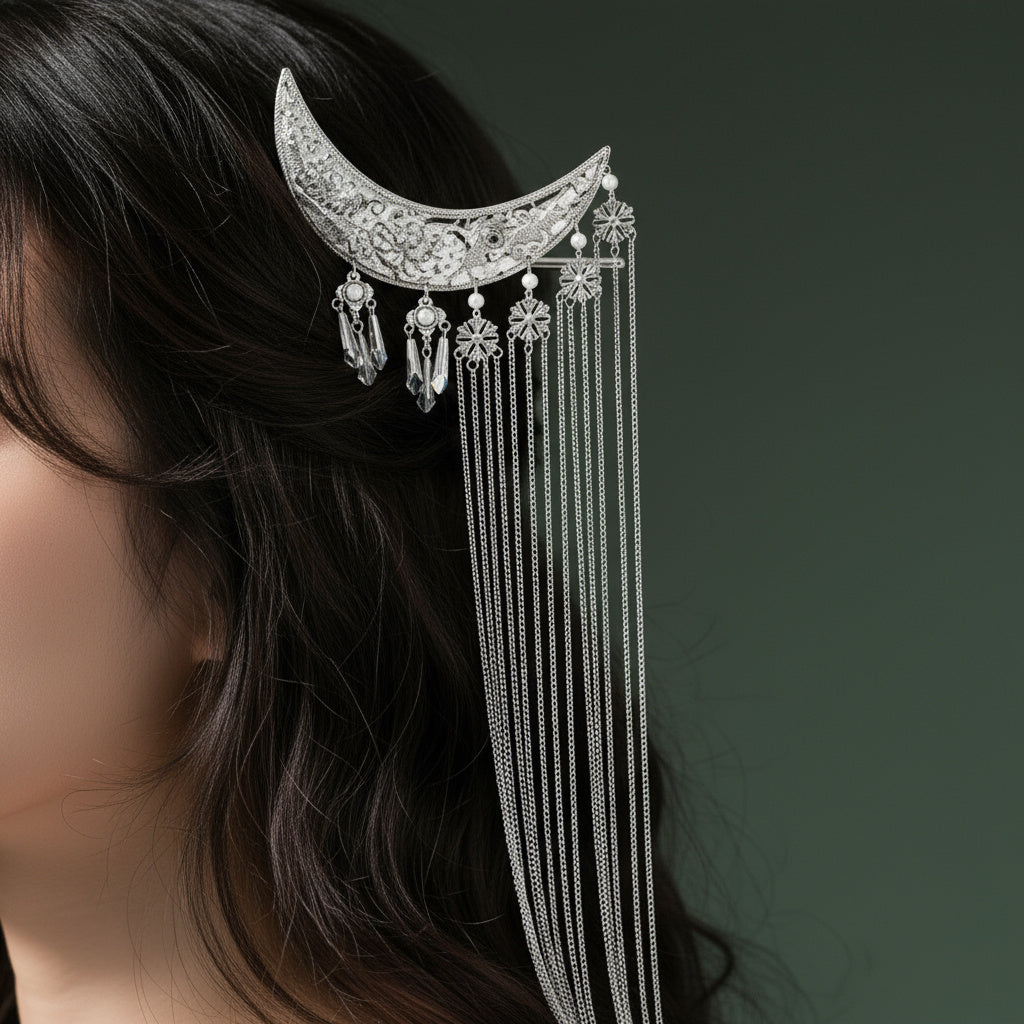 Mystical Moon Shape Hair Clip: The Unique Celestial Gift for Elegant ...