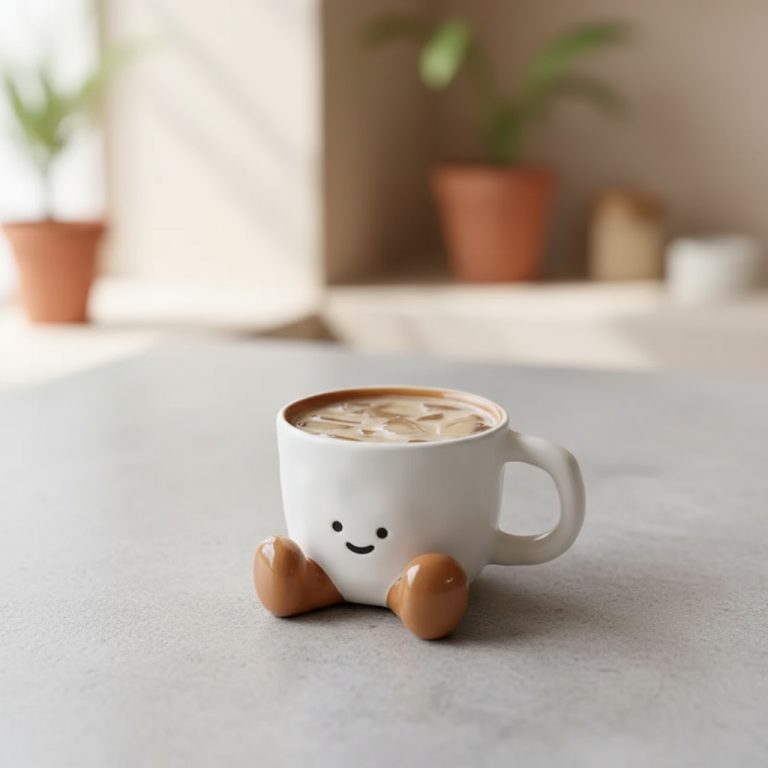 Happy Cute Face Ceramic Mug: The Unique Gift to Brighten Every Day with ...