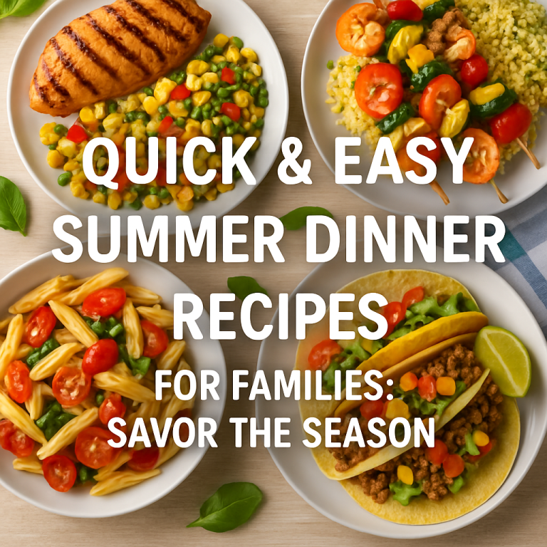 Quick & Easy Summer Dinner Recipes for Families: Savor the Season ...